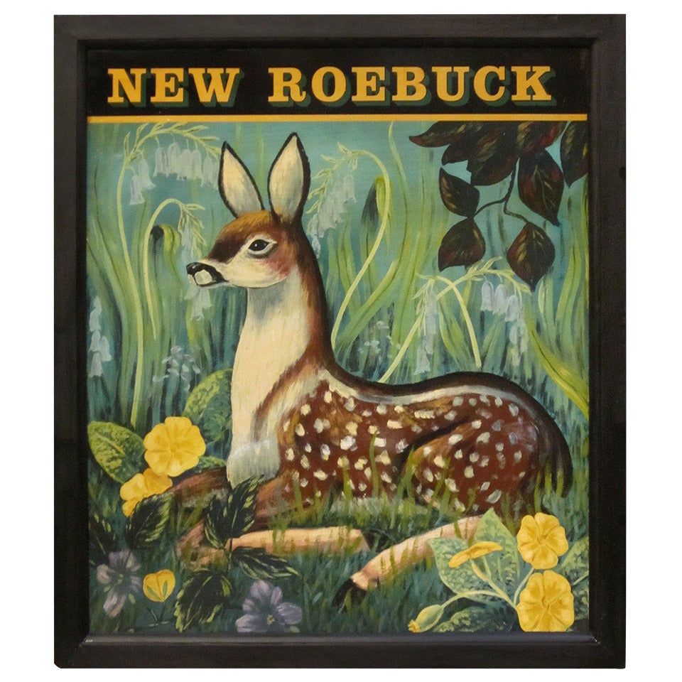 English Pub Sign - New Roebuck at 1stDibs