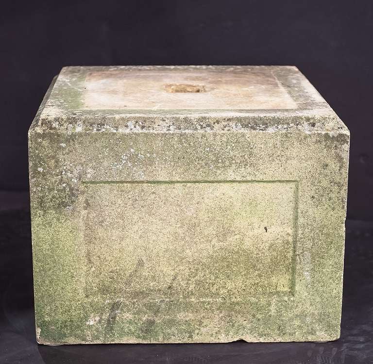 Pair of English Garden Stone Large Square Plinths (Priced as a Pair) at ...