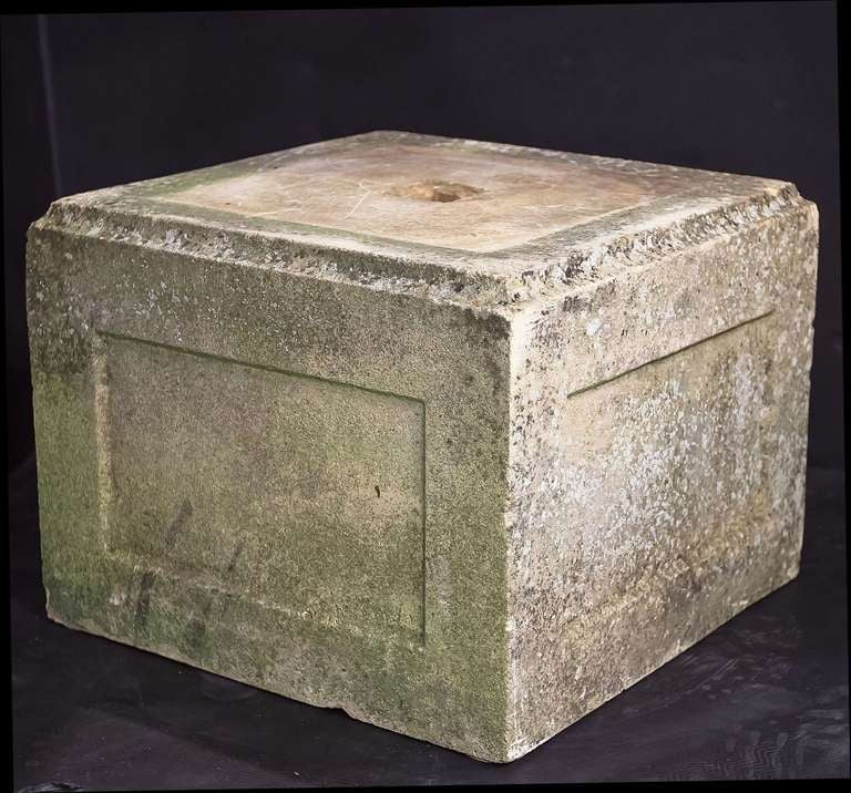 Pair of English Garden Stone Large Square Plinths (Priced as a Pair) at ...