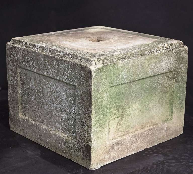 Pair of English Garden Stone Large Square Plinths (Priced as a Pair) at ...
