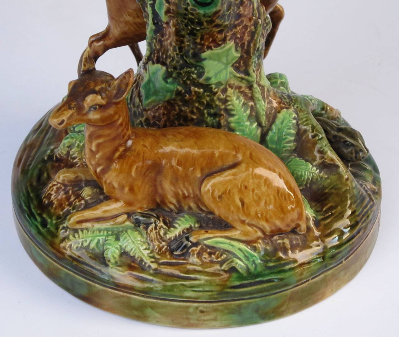 English Majolica "Europe" Compote by George Jones at 1stDibs