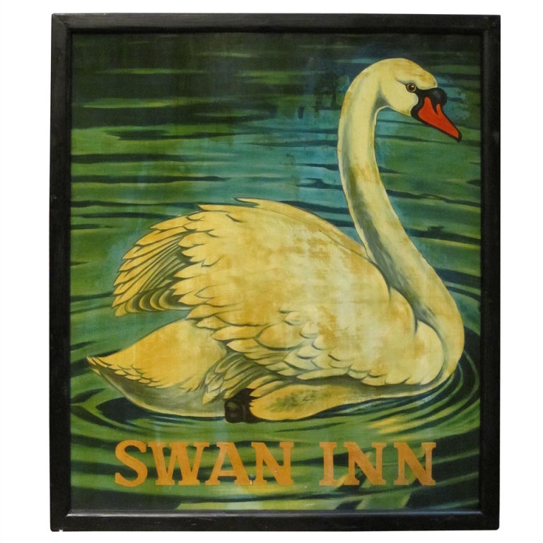 English Pub Sign - Swan Inn at 1stDibs