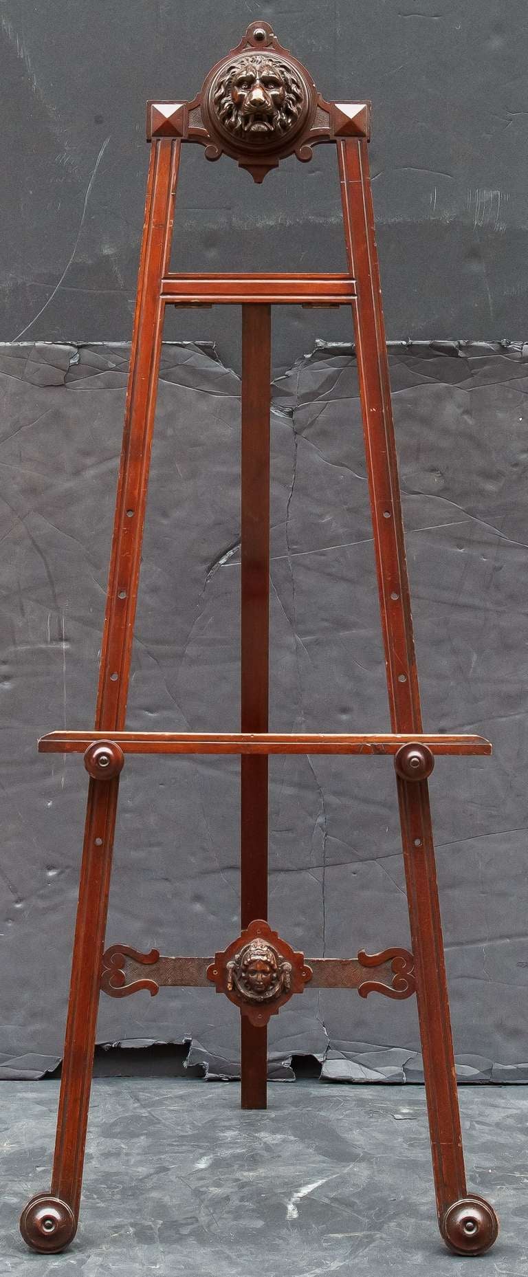 Large Lion's Head Easel of Mahogany at 1stdibs