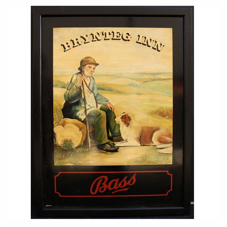 English Pub Sign - Brynteg Inn for Bass Ale at 1stDibs