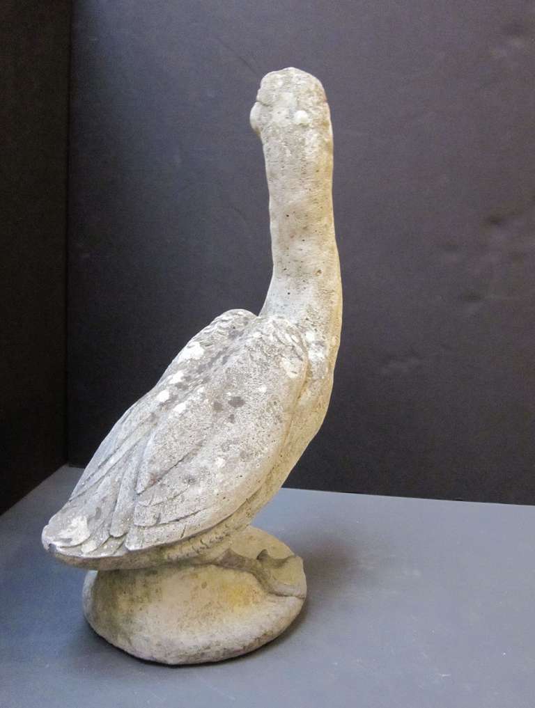 English Garden Stone Goose at 1stDibs | vintage cement goose, stone ...