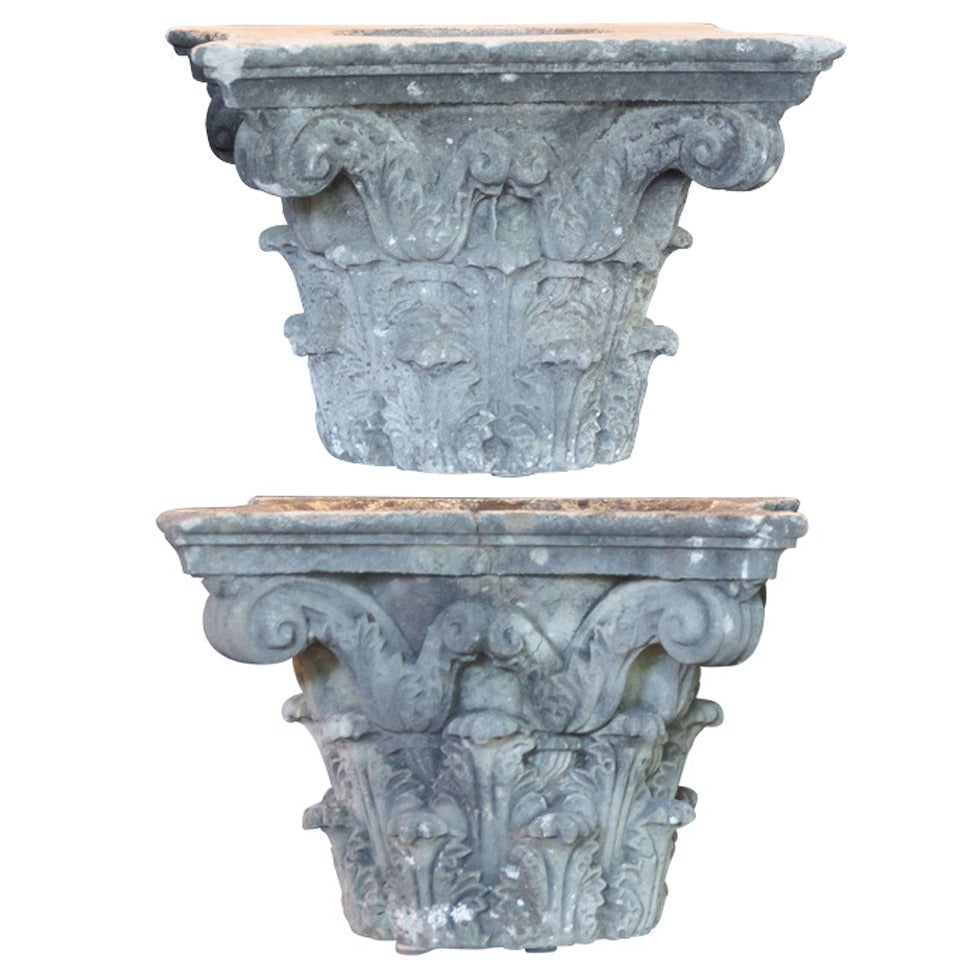 Large English Ornamental Garden Stone Capitals 'Individually Priced' at ...