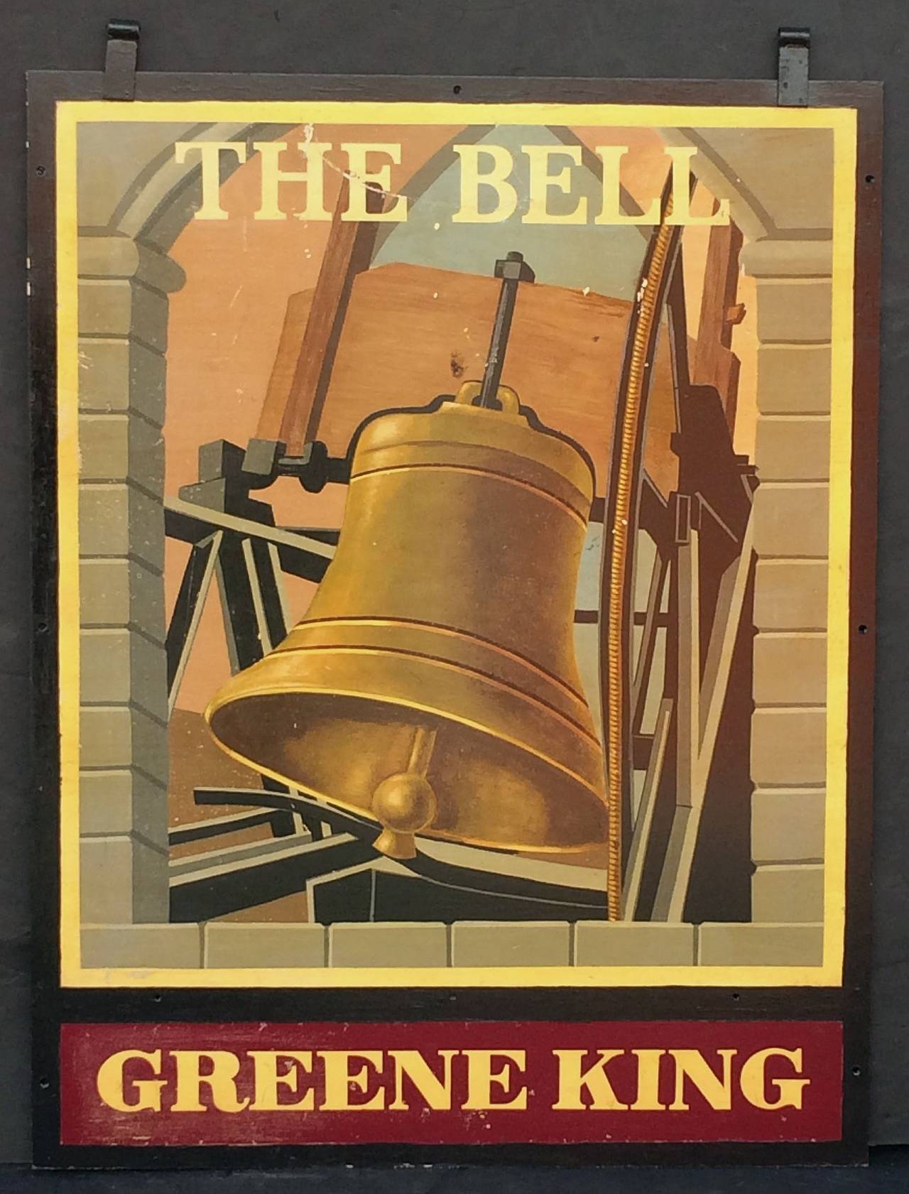 English Pub Sign, "The Bell, Greene King" at 1stDibs | the bell pub ...