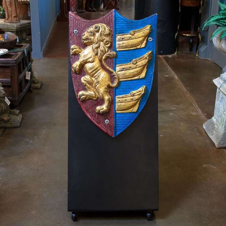 City of Ipswich Arms of Cast Iron 'Mounted to Stand' at 1stDibs