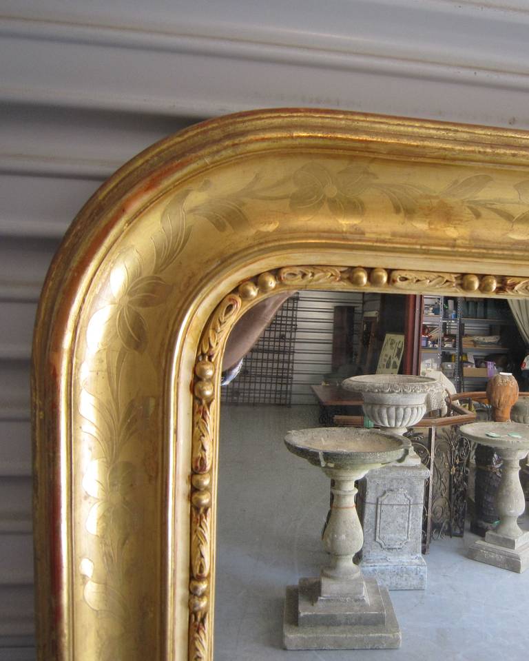 Large Louis Philippe Gilt Mirror (H 56 x W 40) at 1stDibs