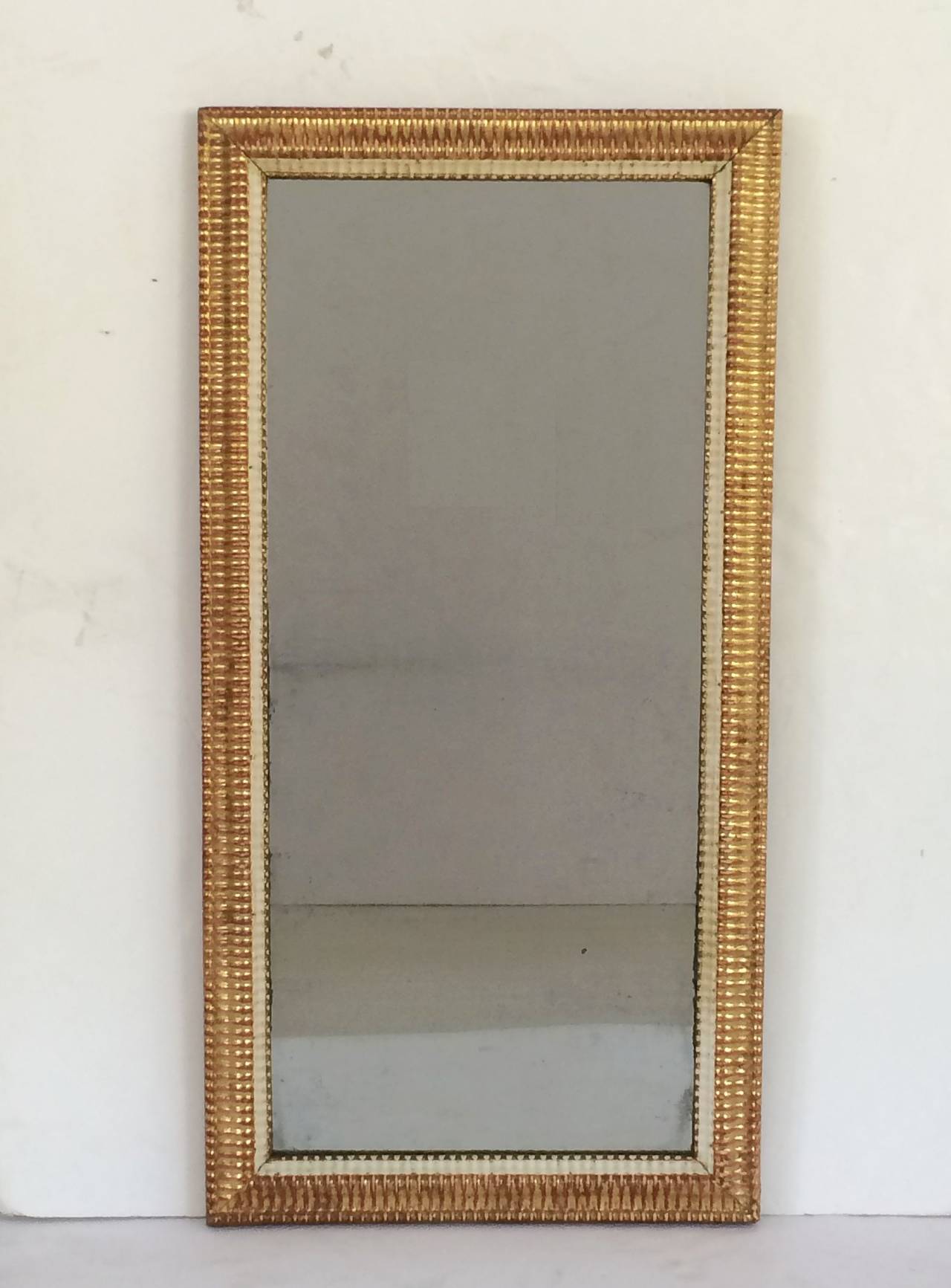 Large French Gilt Rectangular Wall Mirror (52 1/2" x 26 1/2") at 1stDibs