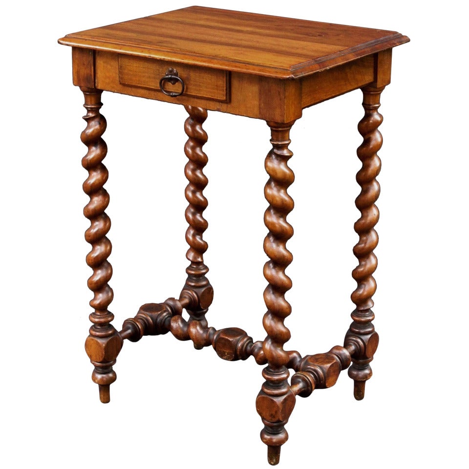 French Barley Twist Side Table at 1stDibs | barley twist nightstand ...