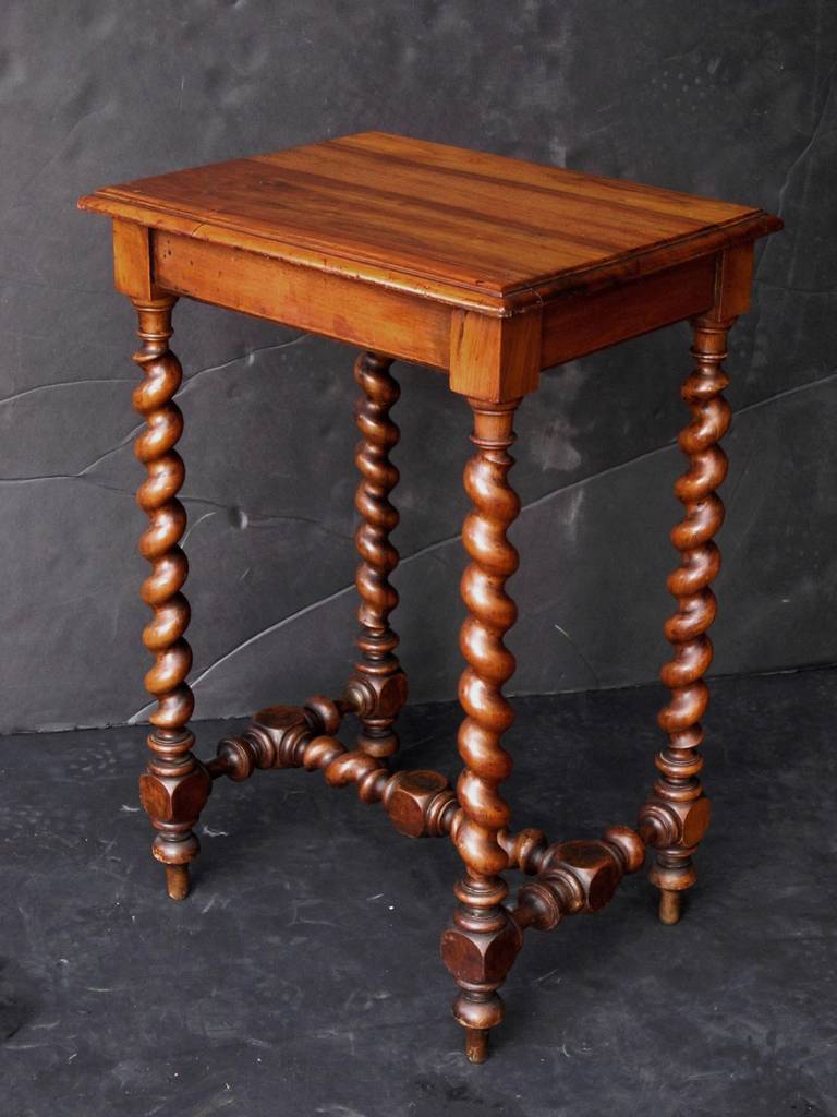French Barley Twist Side Table at 1stDibs | barley twist nightstand ...