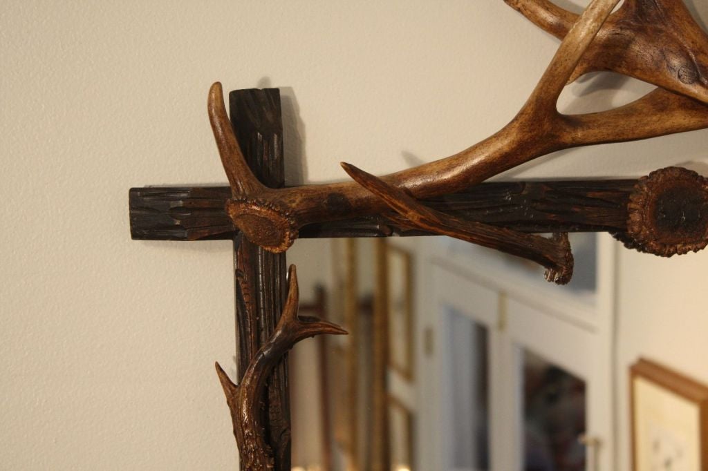 Antler Horn Mirror at 1stDibs