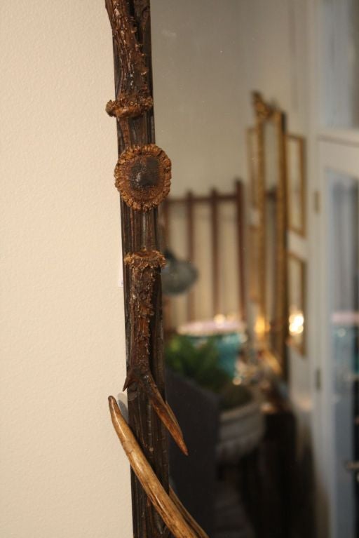 Antler Horn Mirror at 1stDibs