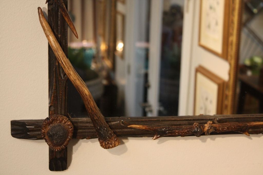 Antler Horn Mirror at 1stDibs