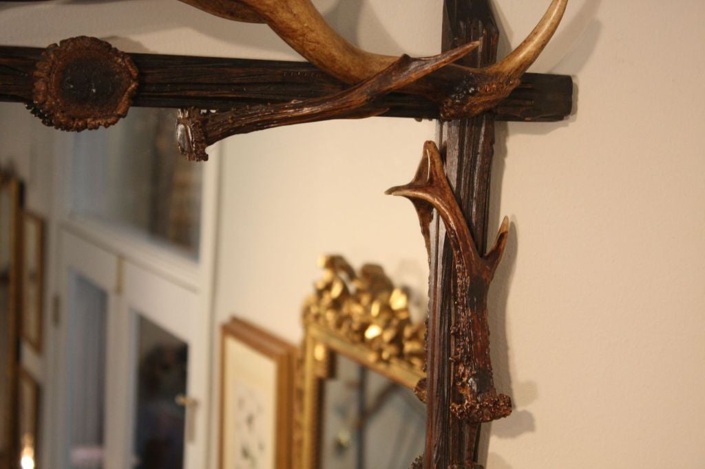 Antler Horn Mirror at 1stDibs
