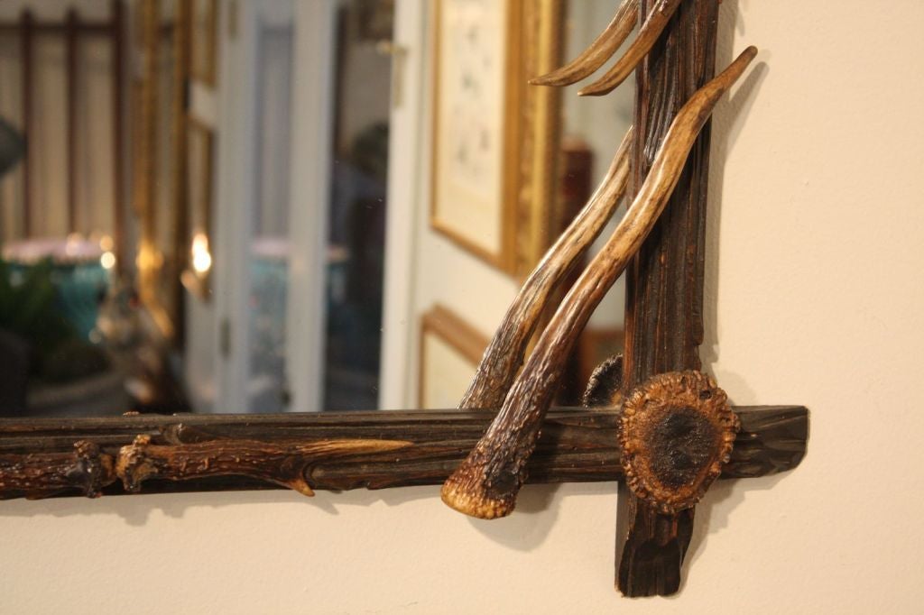 Antler Horn Mirror at 1stDibs