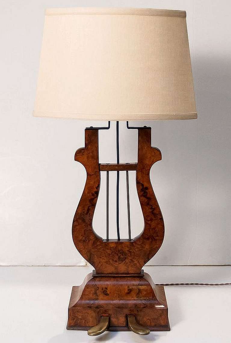 English Lyre-Shaped Table Lamp at 1stDibs | pilgrim earrings