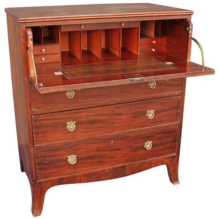Regency Large Secretary Chest of Mahogany at 1stDibs