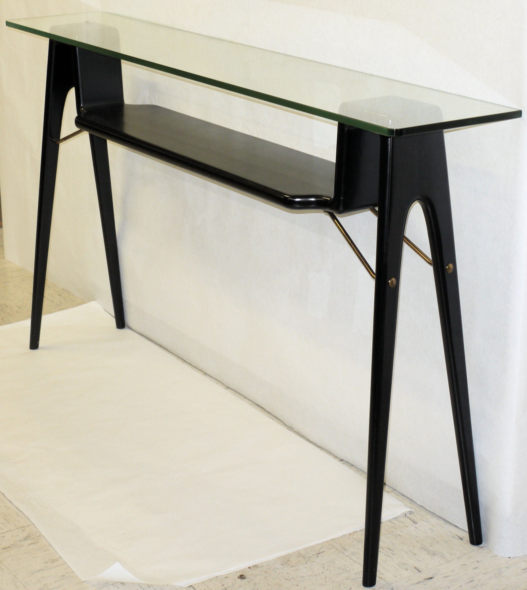 Exceptional Italian Console In The Manner Of Ico Parisi at 1stDibs