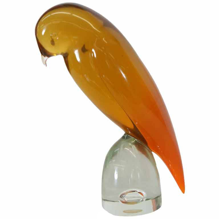 Large Murano Glass Falcon by Luciano Gaspari for Salviati at 1stDibs ...