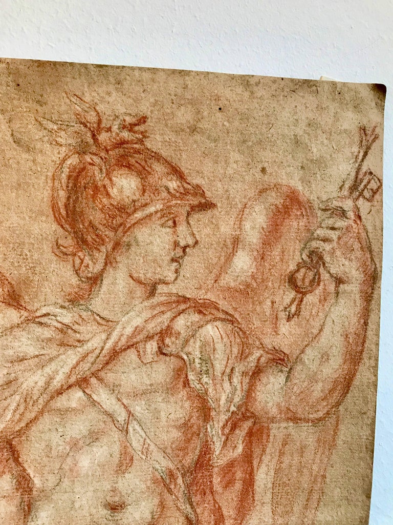 19th Century Italian Drawing of an Archangel in Red Chalk For Sale at ...