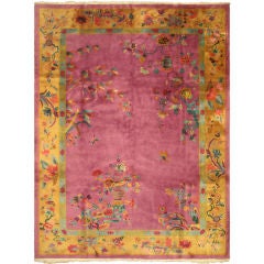 Antique Chinese Art Deco Rug 8'10"x11'4" at 1stDibs