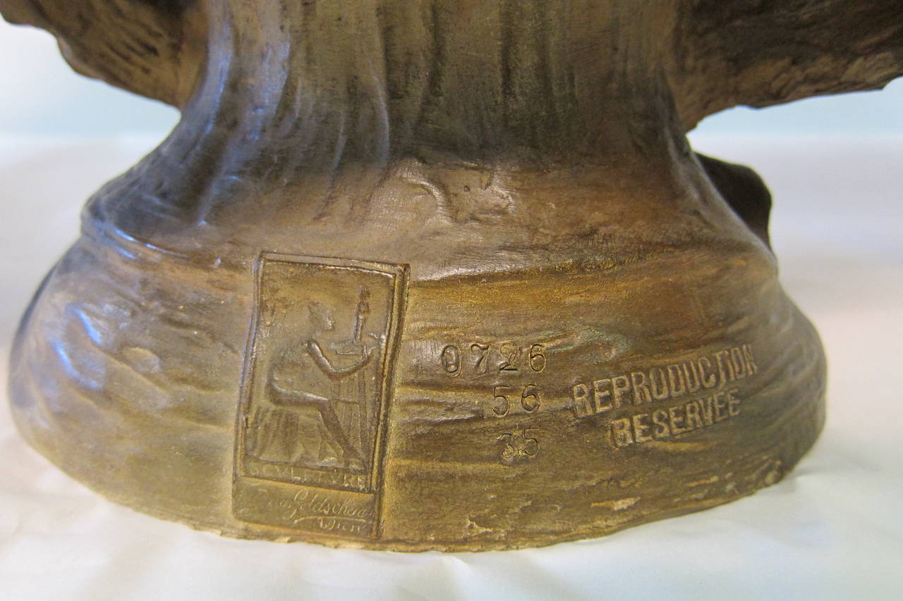 Goldscheider Terra Cotta Art Nouveau Centerpiece For Sale at 1stDibs