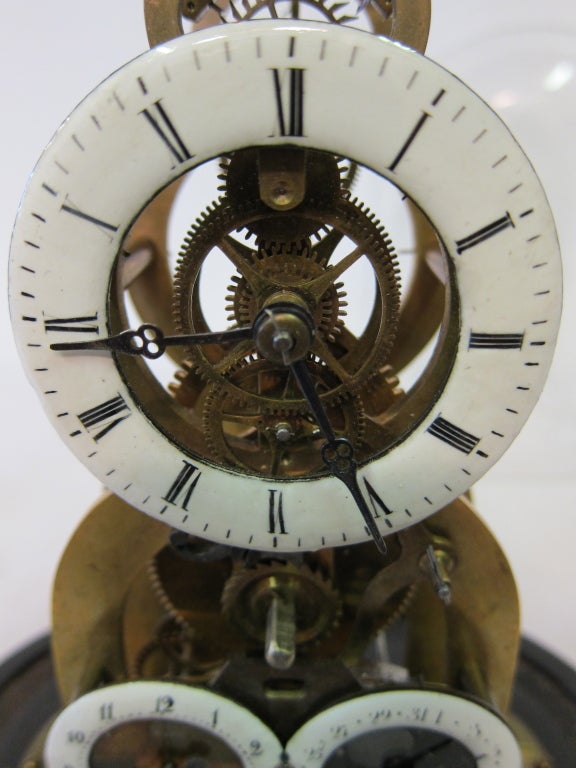 Vintage Domed Skeleton Clock at 1stDibs