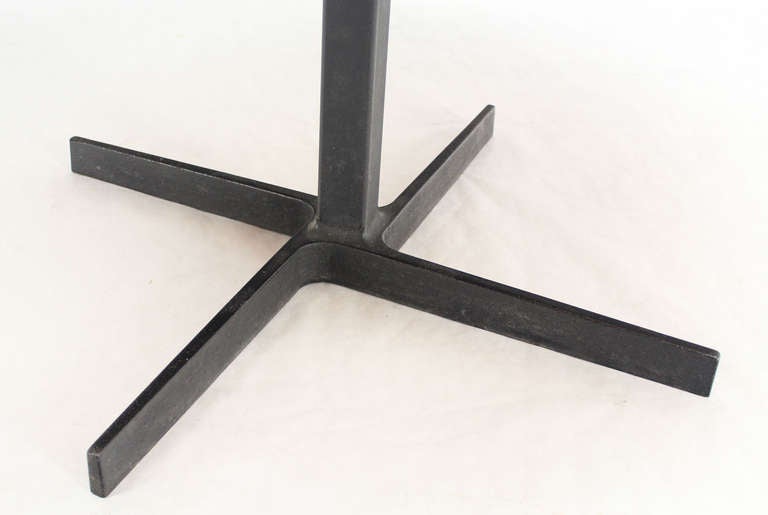 Heavy Cast Iron Base Round Dining Table at 1stDibs