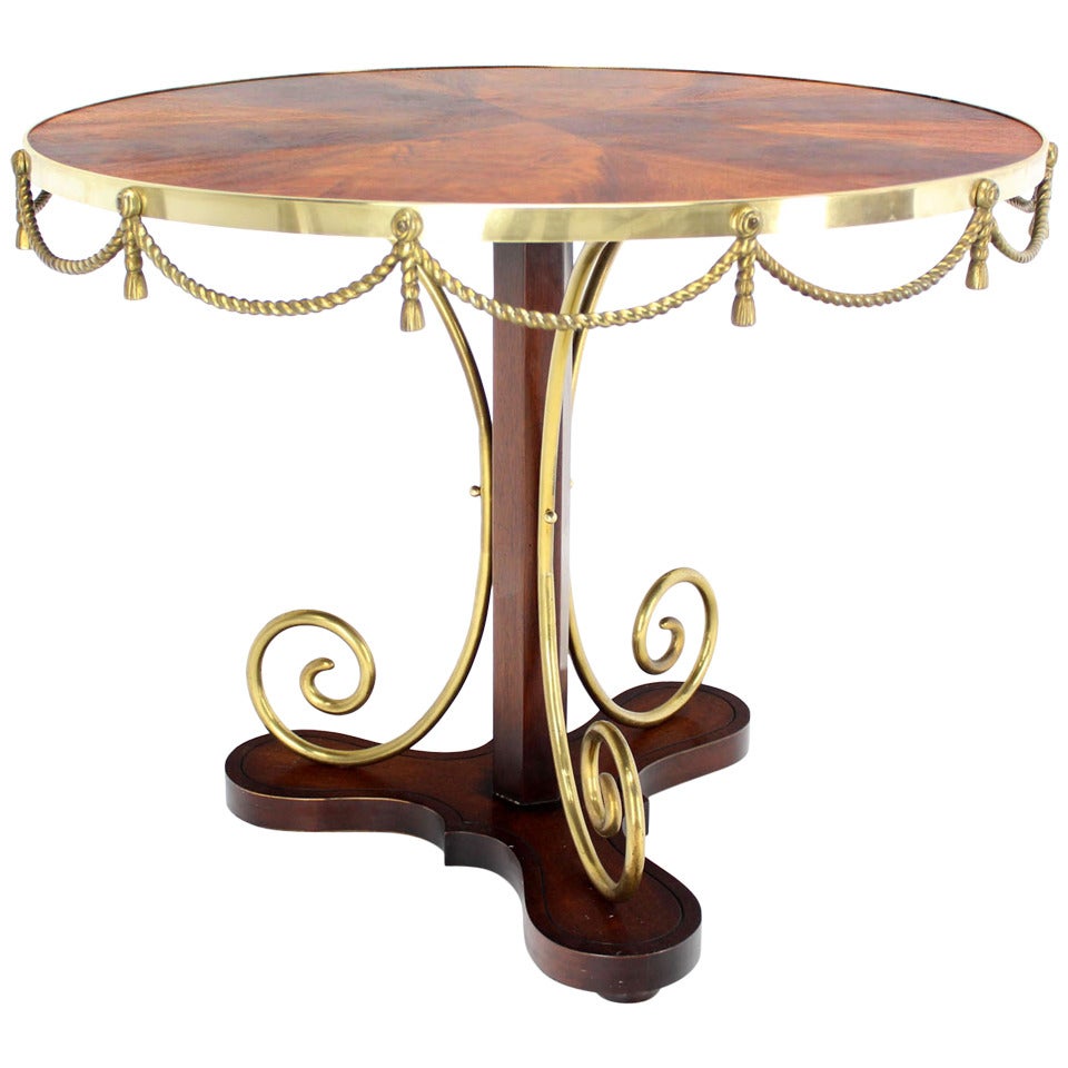 Neoclassical Italian Marble Pedestal Center Table For Sale at 1stDibs