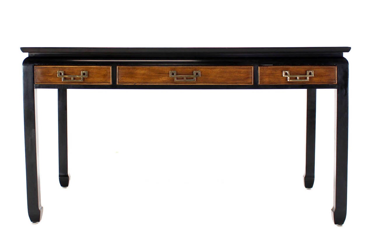 Burl Wood Mid-Century Modern Writing Table with Matching Chair at 1stDibs