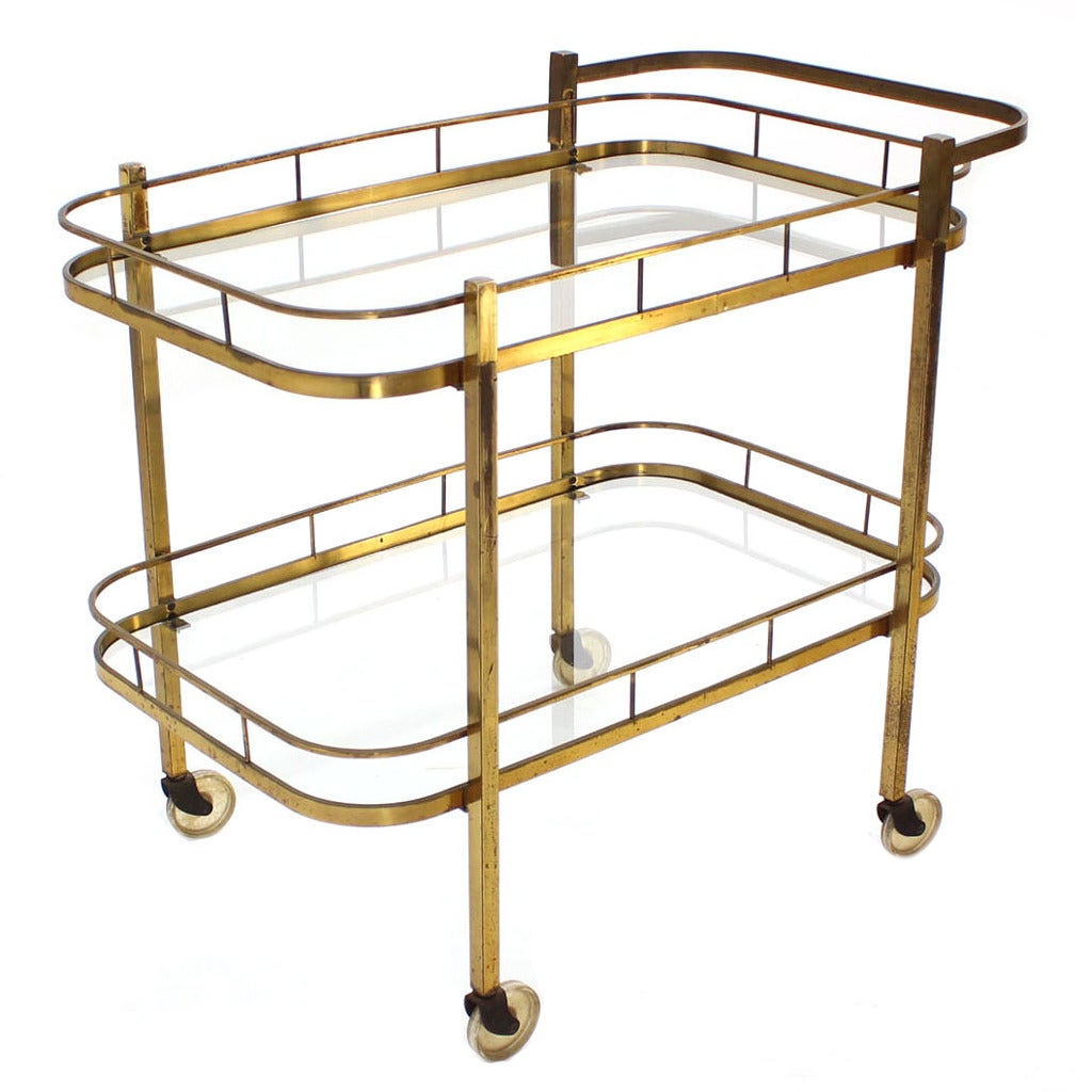 Brass Tea or Bar Cart at 1stDibs