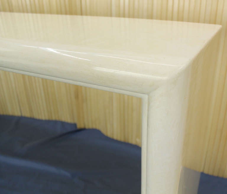 White Lacquer Mid Century Modern Console Table at 1stDibs