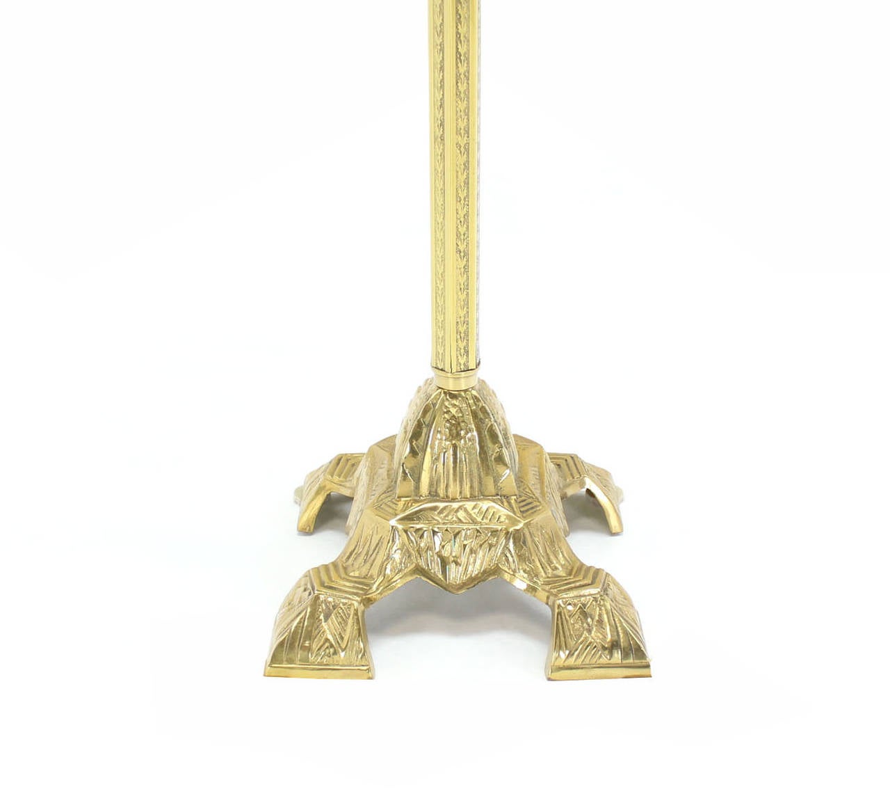 Cast Brass Base and Glass Top Side End Center Table Pedestal For Sale ...