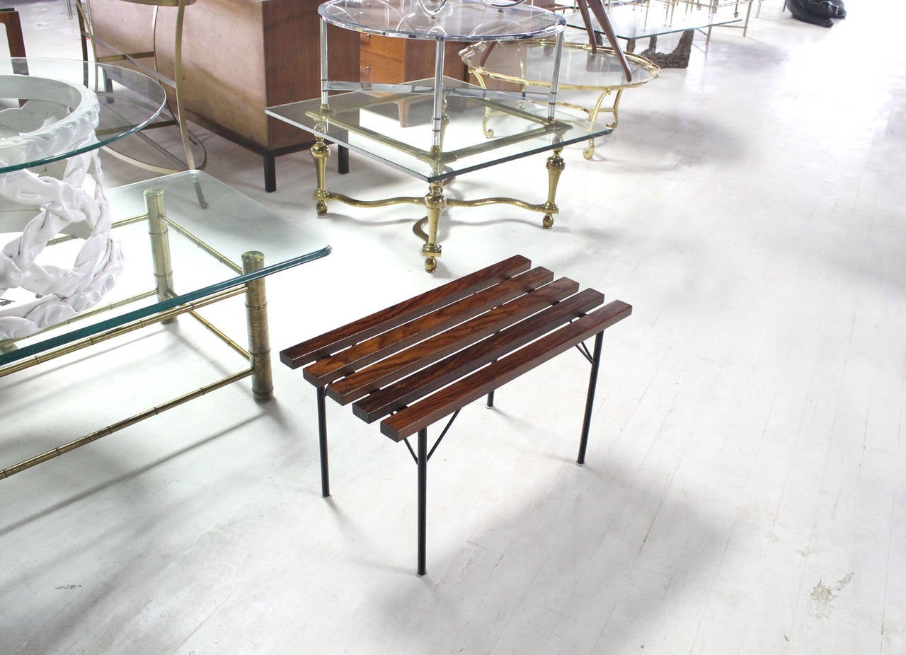 Small Slat Rosewood Bench For Sale at 1stDibs | small slat bench ...
