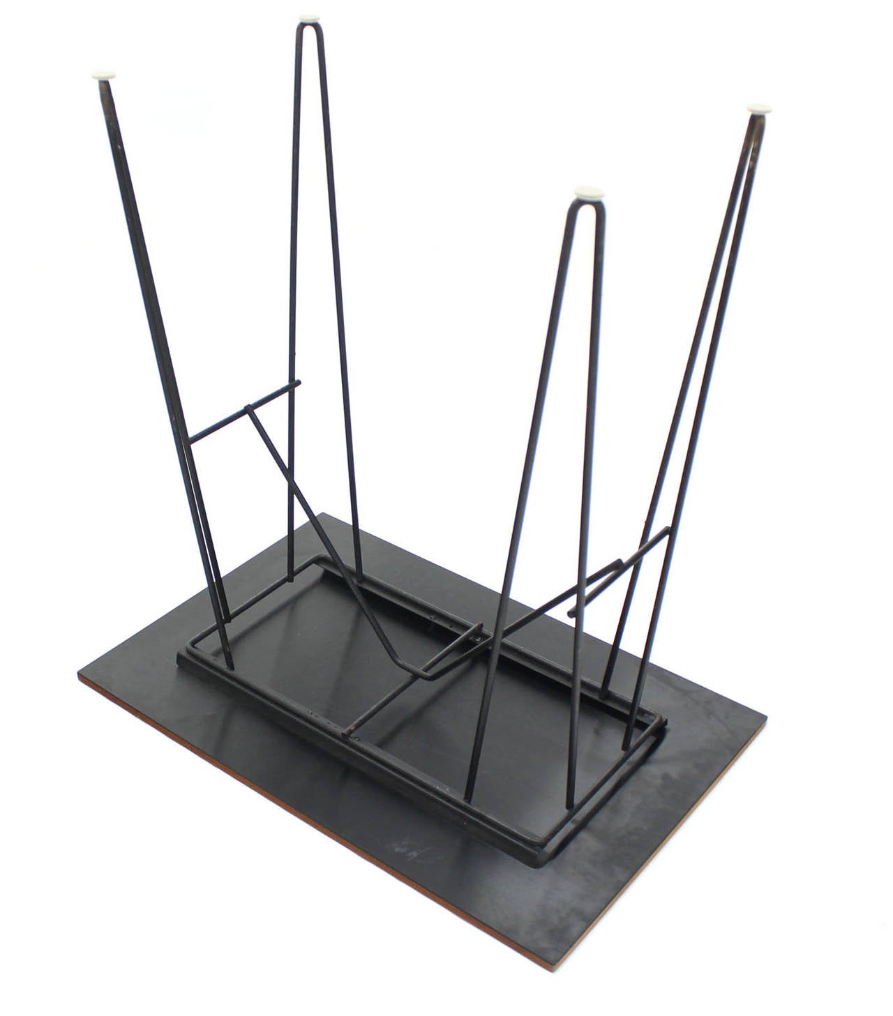 Pair of Tall End or Console Tables on Wire Legs For Sale at 1stDibs