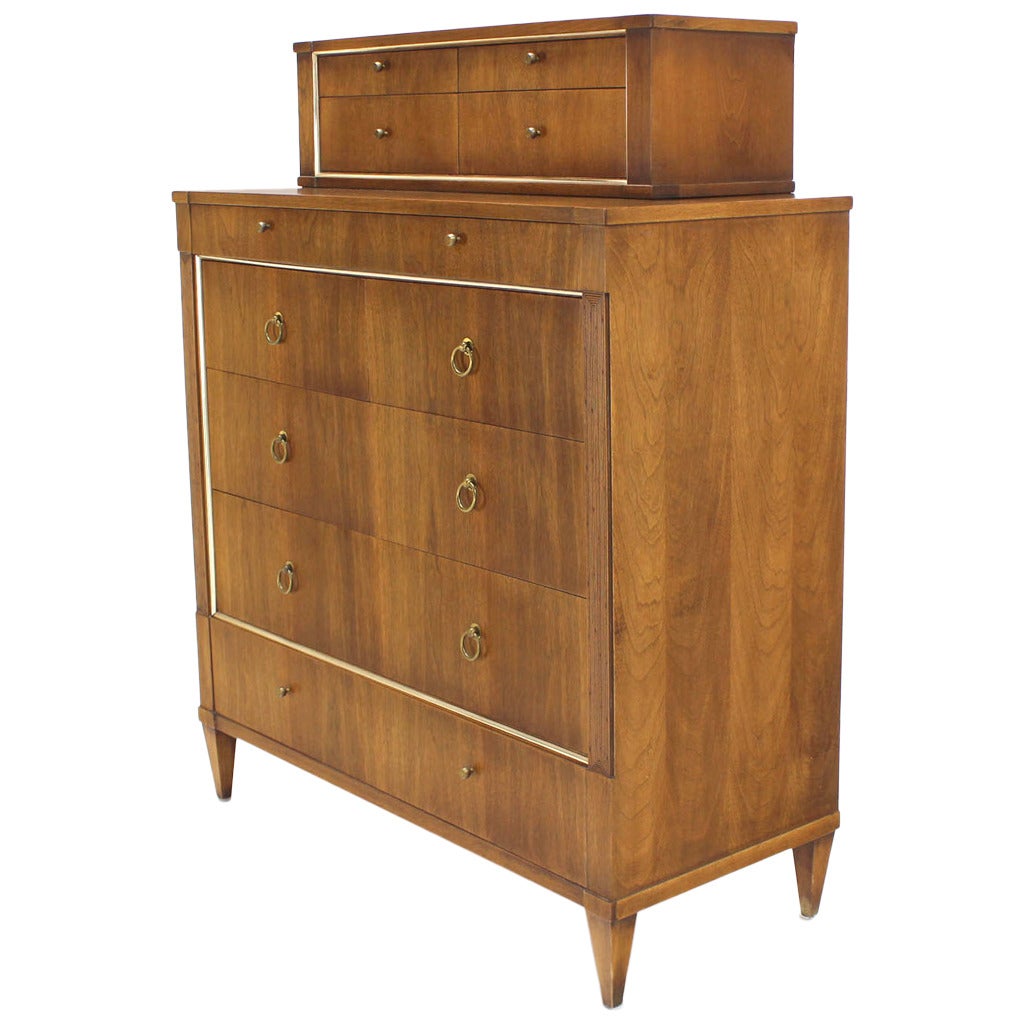 John Stuart Light Walnut, Two-Part Chest on Chest chest of drawers at ...