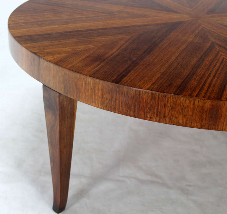 Round Walnut Mid-Century Modern Coffee Center Table by Widdicomb at 1stDibs