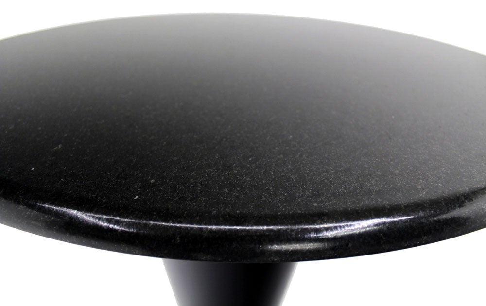 Apollo Woodworking Black Granite Top Heavy Metal Cone Base Cafe ...