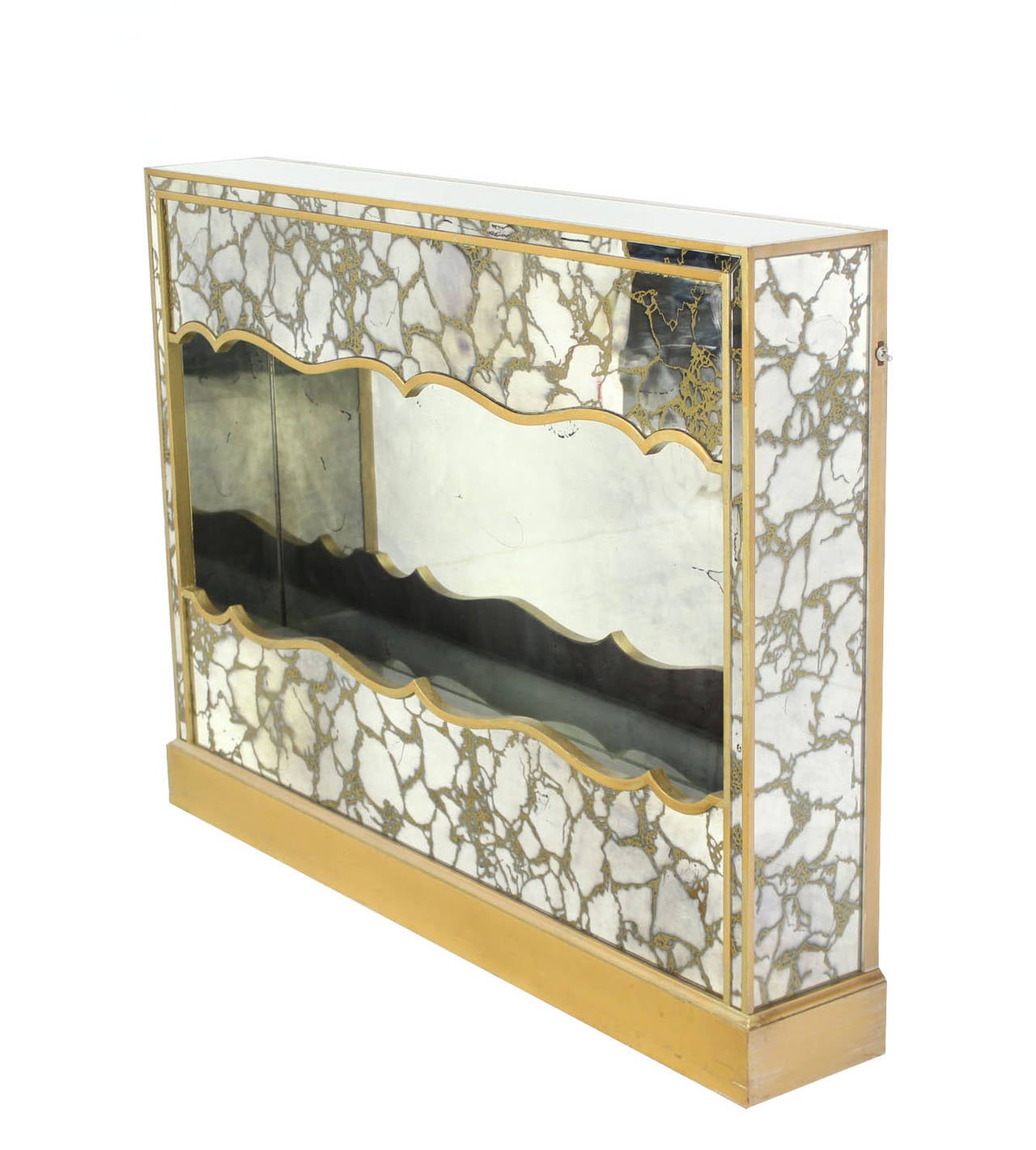 Vintage Smoked Mirror Shadow Box with Light at 1stDibs | vintage ...