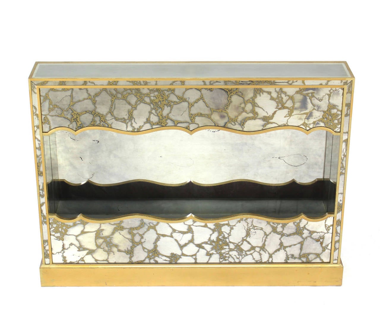 Vintage Smoked Mirror Shadow Box with Light at 1stDibs | vintage ...