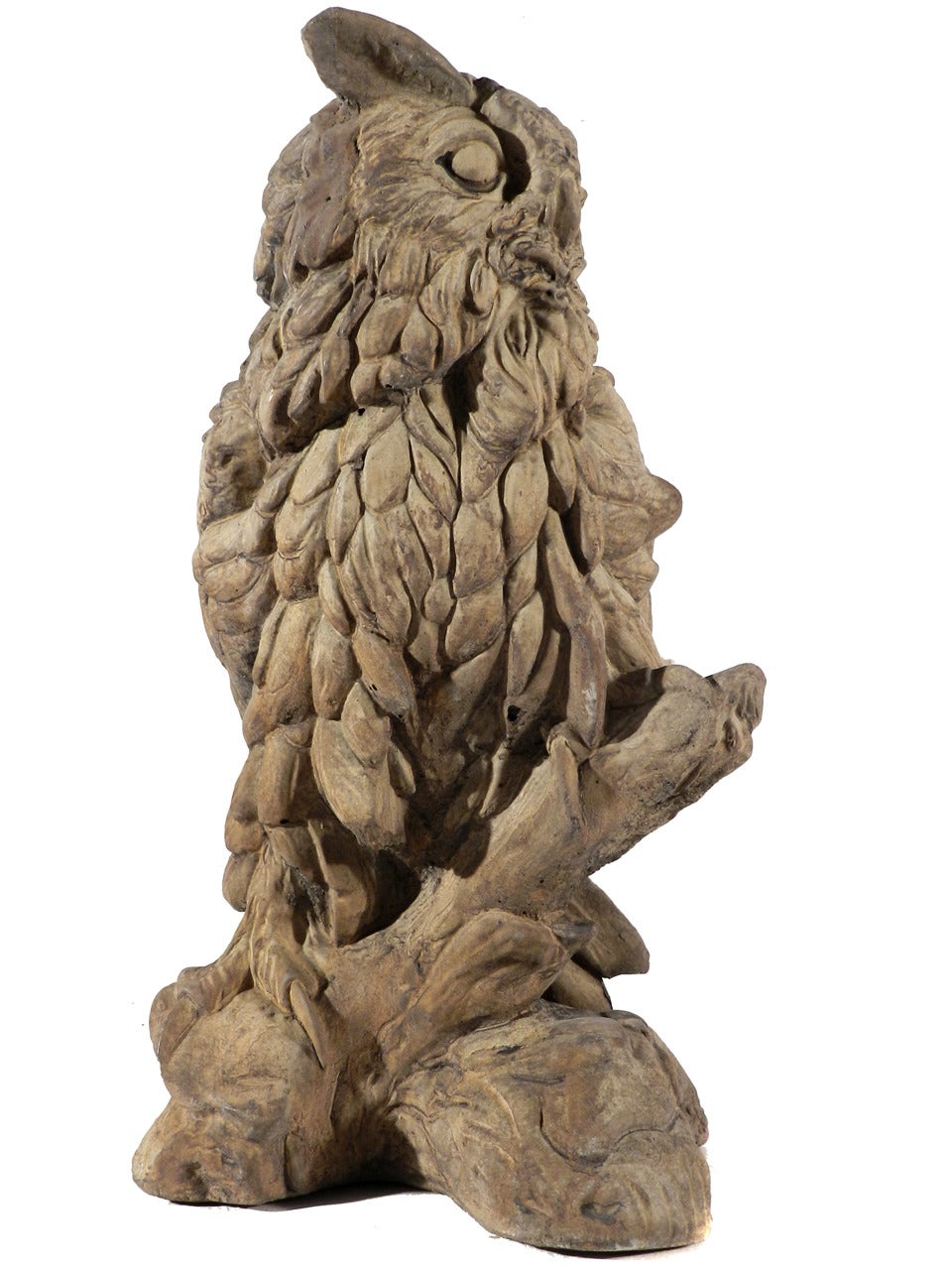 Nicely Detailed Terracotta Owl at 1stDibs