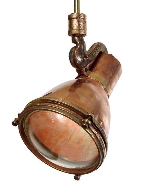 Pair of Early Spun Copper and Cast Brass Mini Spot Lights at 1stDibs ...