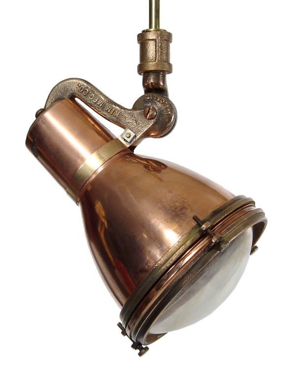 Pair of Early Spun Copper and Cast Brass Mini Spot Lights at 1stDibs ...