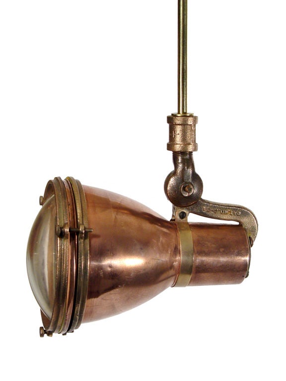 Pair of Early Spun Copper and Cast Brass Mini Spot Lights at 1stDibs ...