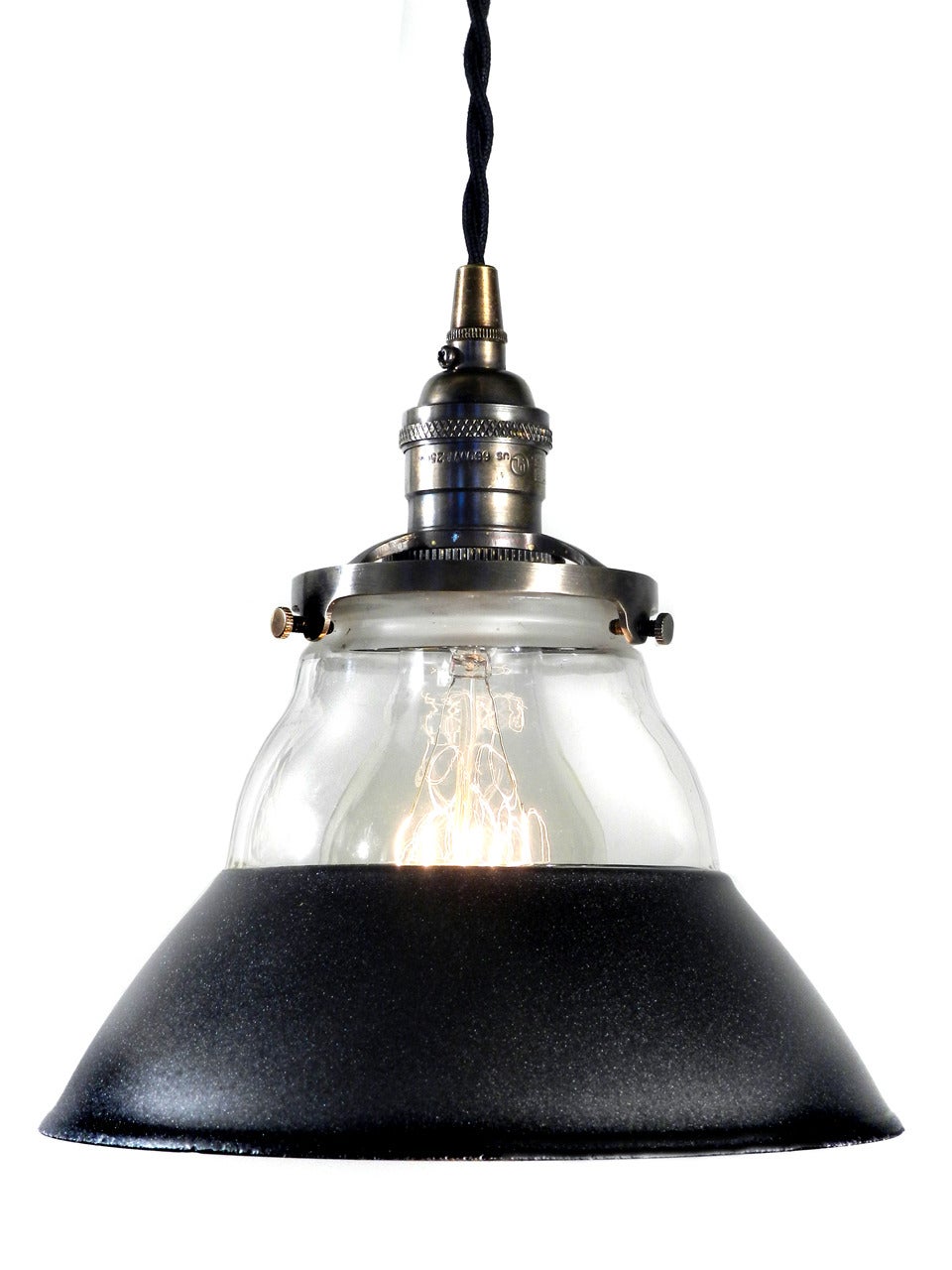 Unique Half Mirrored Glass Reflector Pendants at 1stDibs