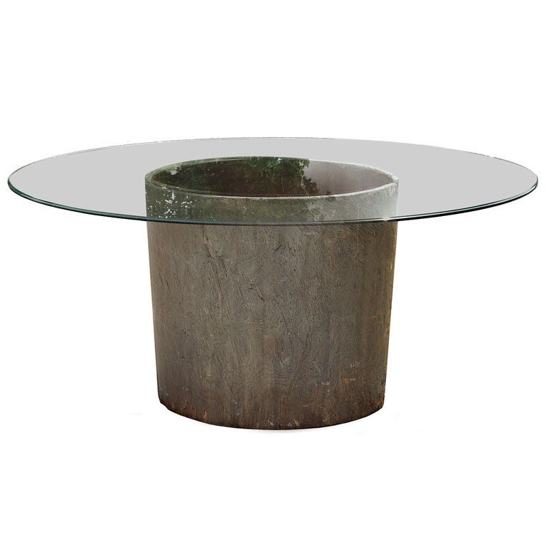 29 Inch Diameter Hollowed Out Log Table Base at 1stdibs