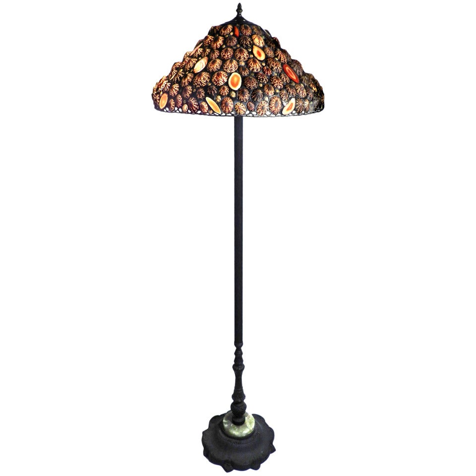 Beautiful Sea Shell and Agate Floor Lamp at 1stDibs