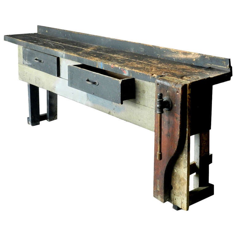 Early Workbench with Amazing Patina at 1stDibs
